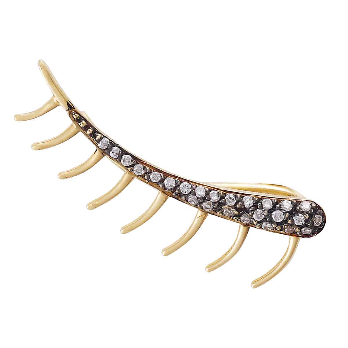 Eyelash Ear Cuff Oxs-D | Ileana Makri