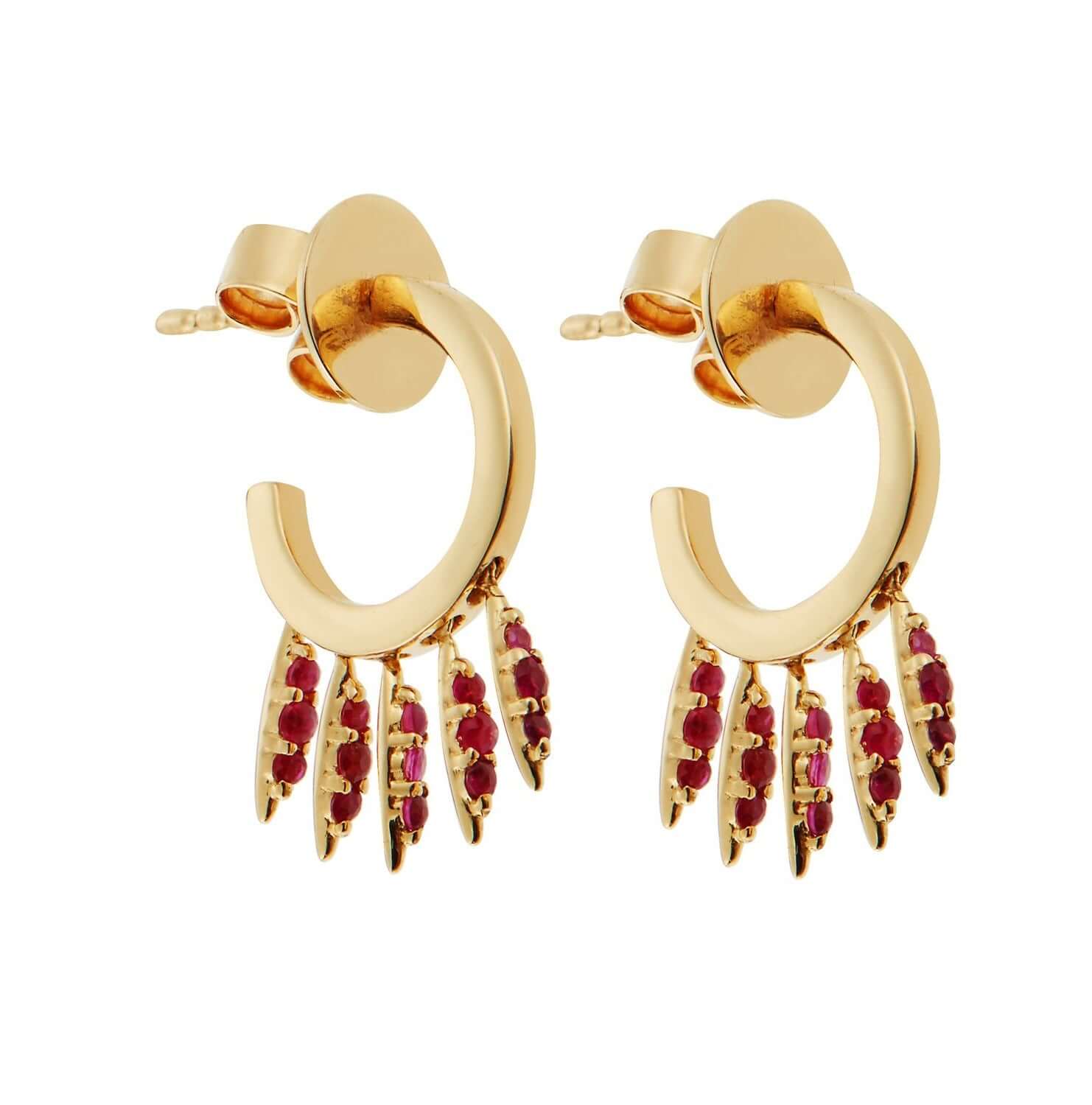 Grass Fringe Mini Hoops Υ-RU – Ileana Makri