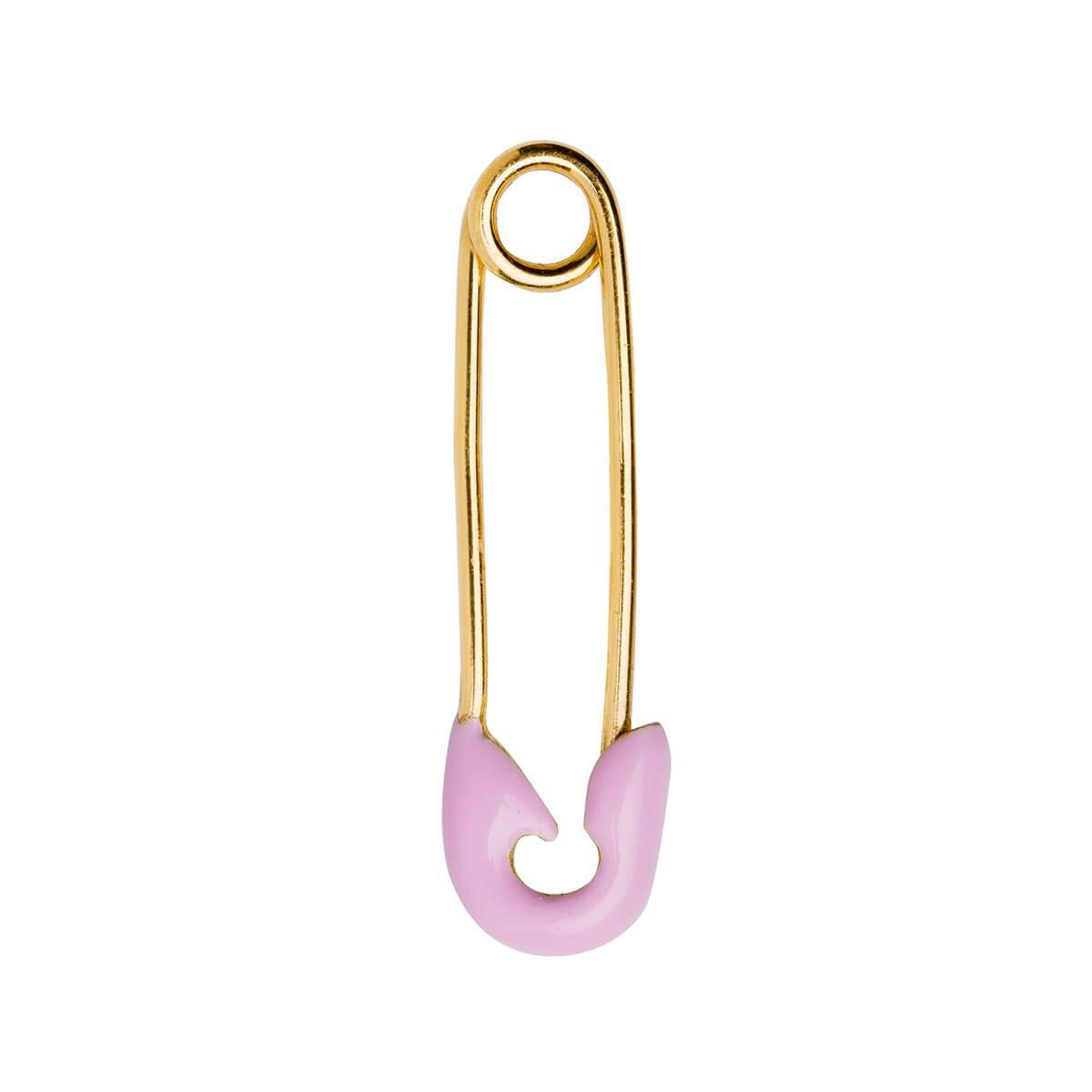 Pink Enamel Safety Pin Earring | Eye M | Ileana Makri Store